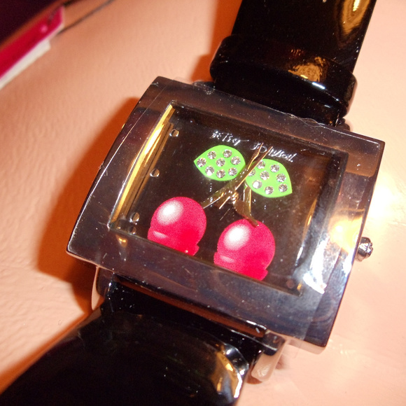 Betsey Johnson | Accessories | Betsey Johnson Retro Red Cherry Watch ...
